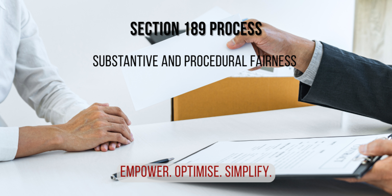 Section 189 - Importance of Substantive and Procedural Fairness - Elan ...